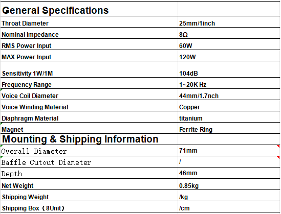 MR350 tweeter speaker Manufacturer China